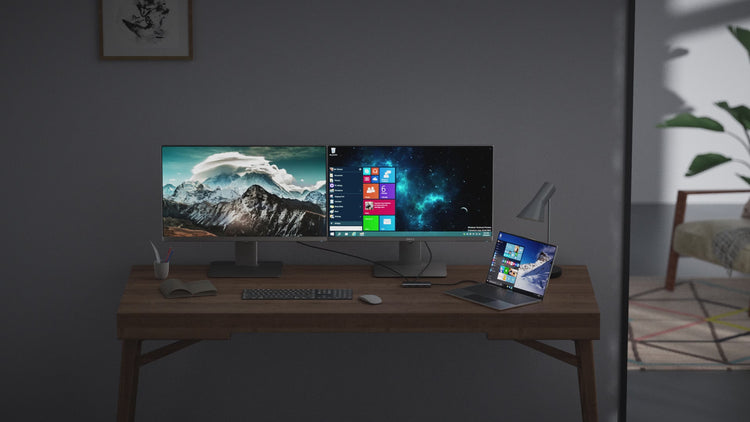 USB C to Dual HDMI Adapter,USB C Docking Station Dual Monitor Adapter – VVB